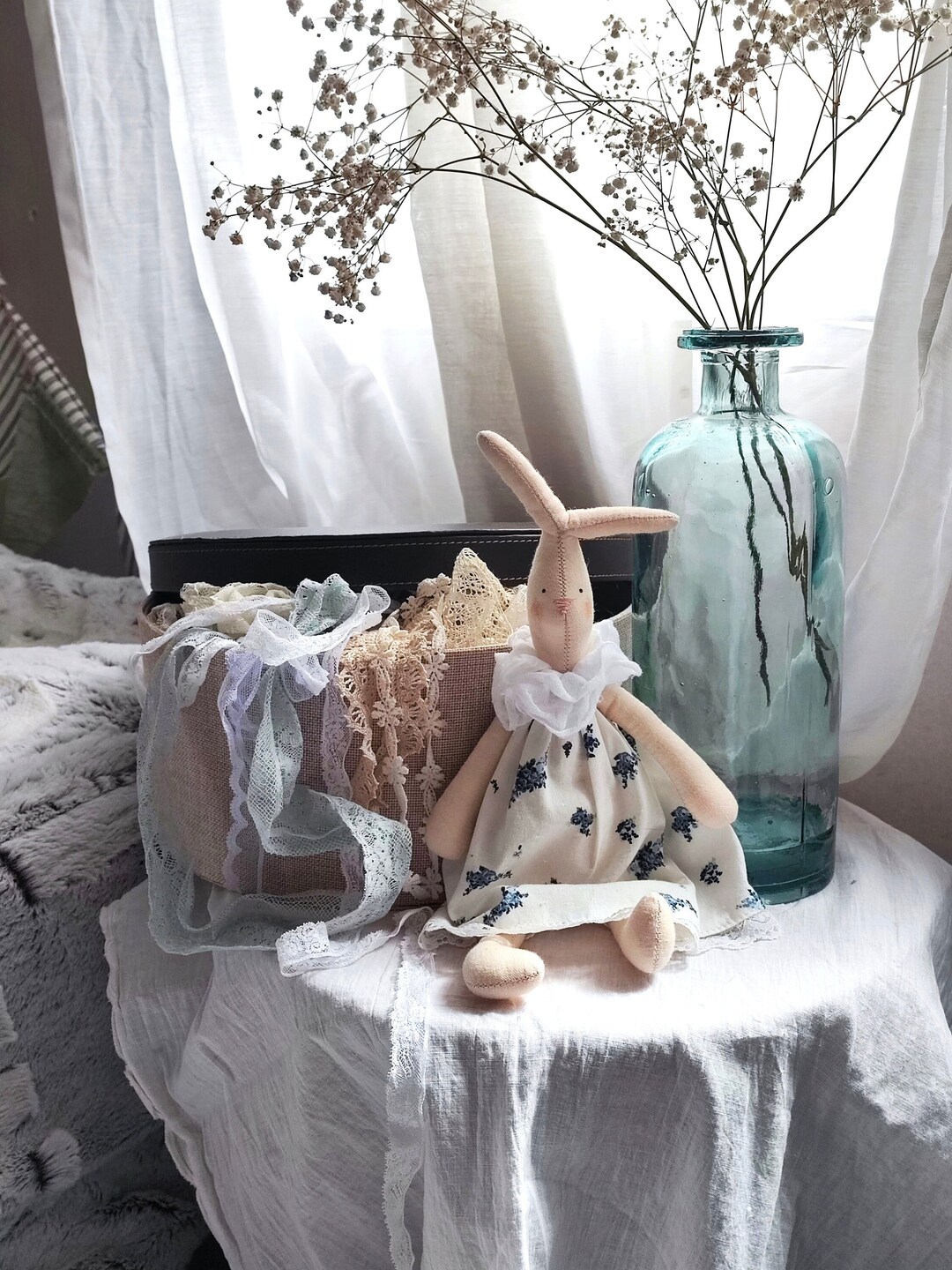 Nursery Decor Shabby Chic Tilda Bunny Doll Handmade Rabbit Art Doll ...