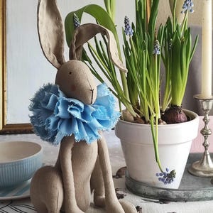 Stuffed Textile Rabbit Doll Summer Shabby Chic Home Decor Realistic ...
