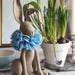 Textile Bunny Rabbit Doll Handmade French Country Cottage Decor ...