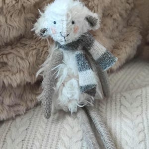 Sheep Doll Lamb Soft Toy Handmade Plush Sheep Primitive Stuffed Animal ...