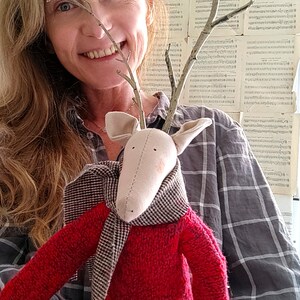 Christmas Deer Tilda Scandinavian Christmas Decorations Lamb Handmade ...