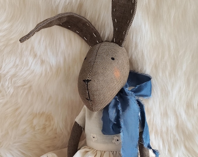 Miniature Mr.buns 2.5" (6cm) Bunny Rabbit Doll Pure Merino Wool Rudy ...