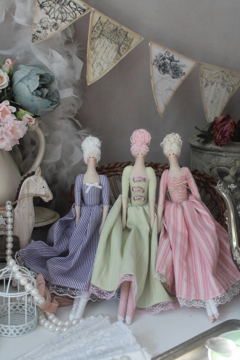 Marie Antoinette dolls Tilda dolls French court doll Textile | Etsy