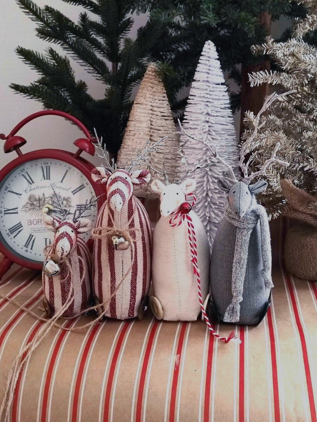 Christmas Deer Tilda Christmas Scandinavian Christmas Doll Textile Deer ...