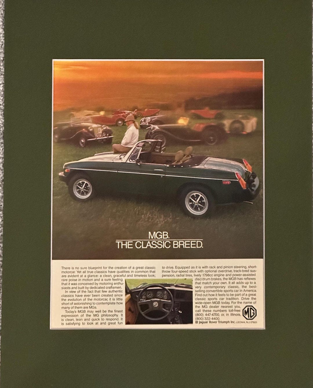 MG MGB Original Advertisement Custom Matted 11X14 - Etsy