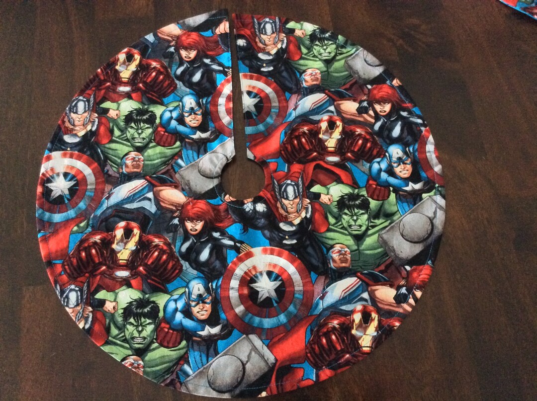Superhero SMALL Tree Skirt - 20" Avengers Tabletop Tree Skirt - Etsy