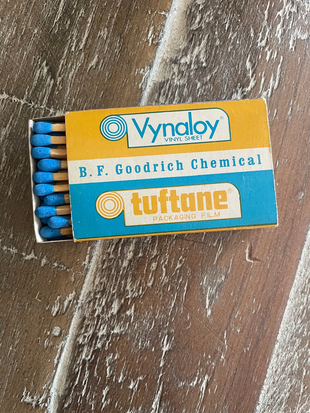 Vintage Matchbox, Vynaloy and Tuftane, B.F. Goodrich Chemical ...