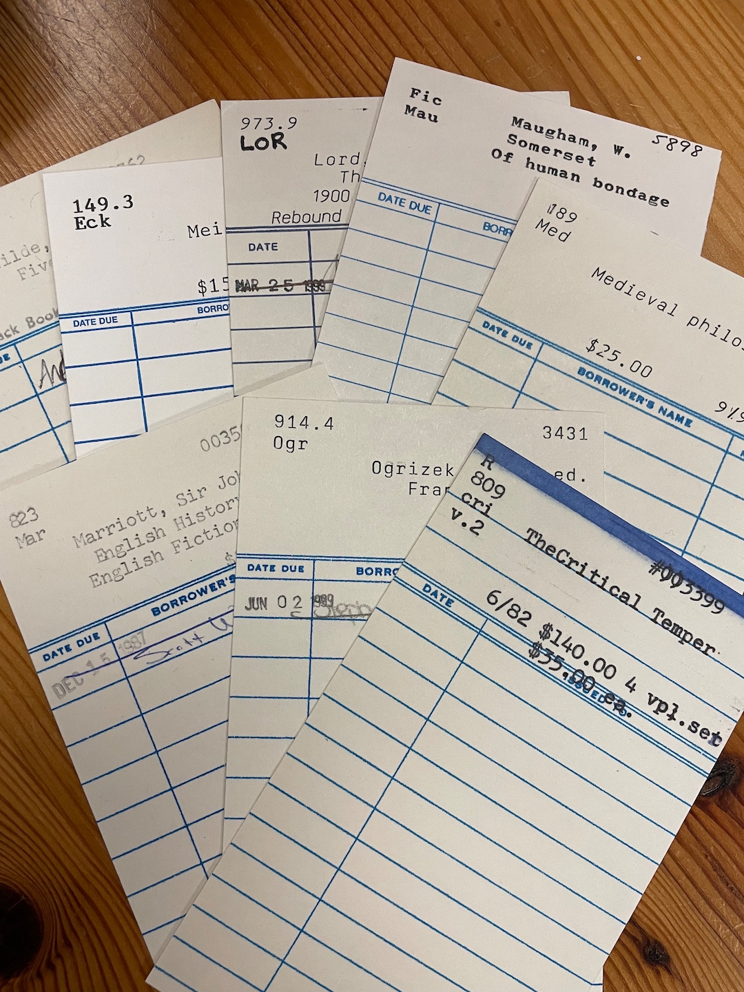 25 Vintage Library Borrower Cards (one or Zero Signatures or Stamps) - Etsy