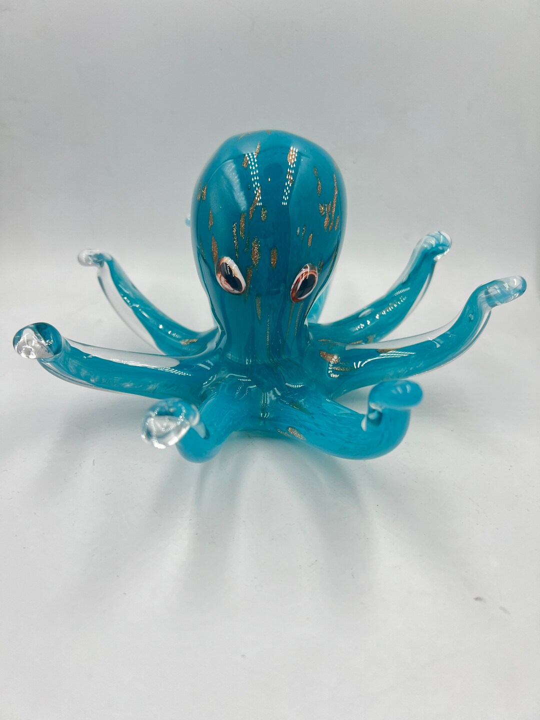 Toso Vintage Murano Glass Octopus Turquoise Octopus Glass - Etsy