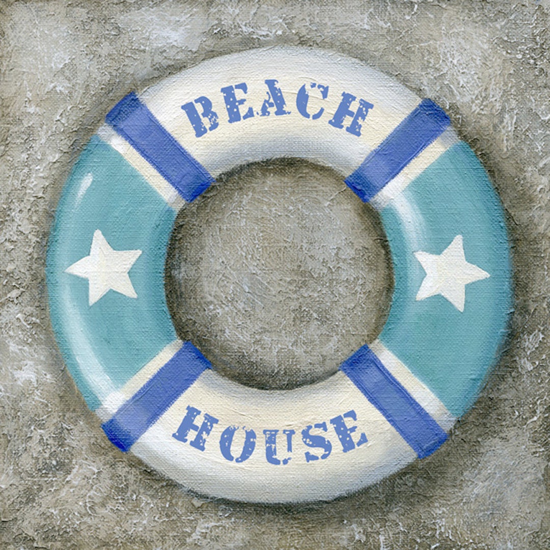 Rhode Island Art • Life Ring Print 'beach House' Nautical Wall Art ...