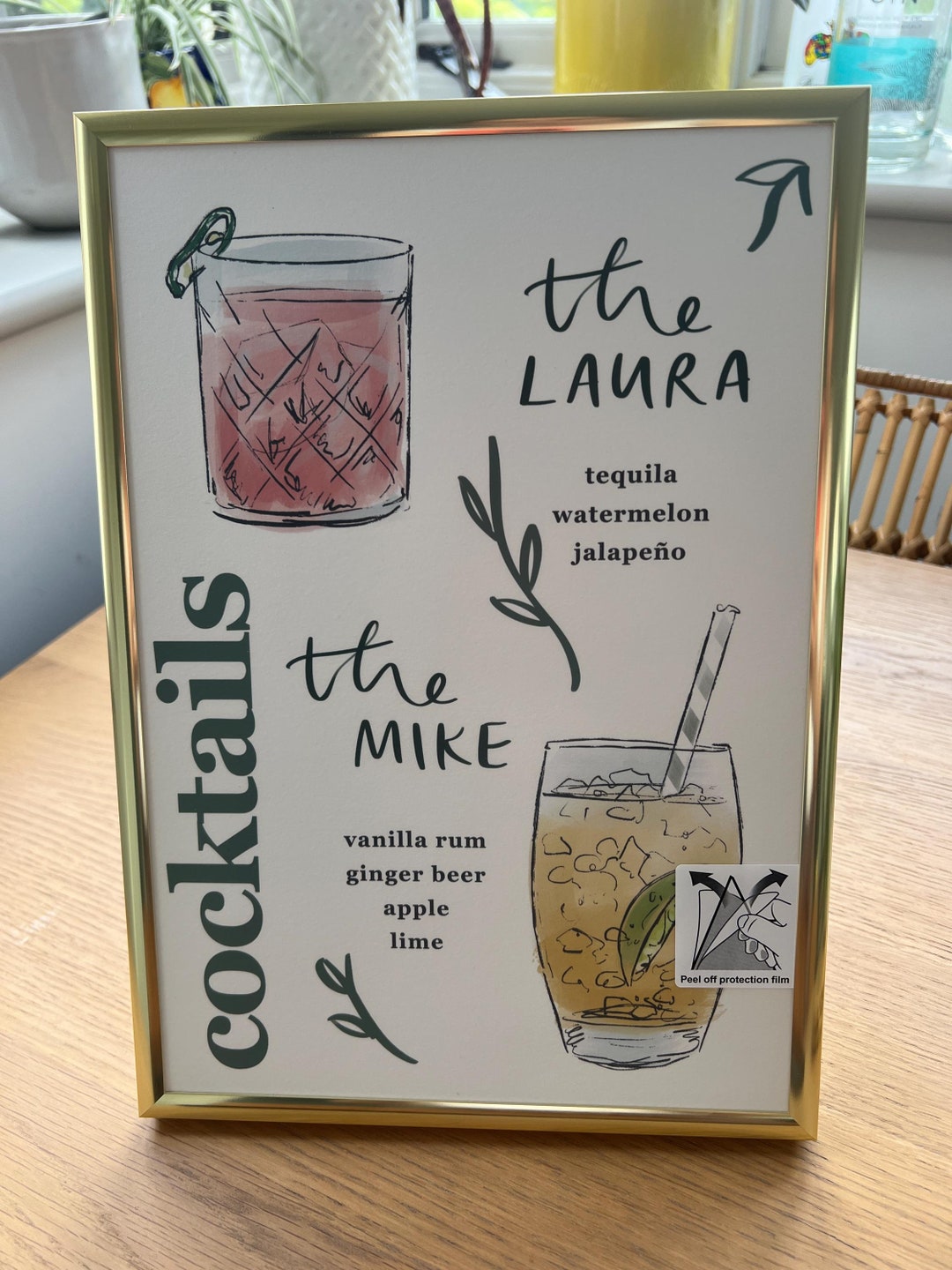 Cocktail Sign, Signature Cocktail, Wedding Cocktail Sign, Digital ...