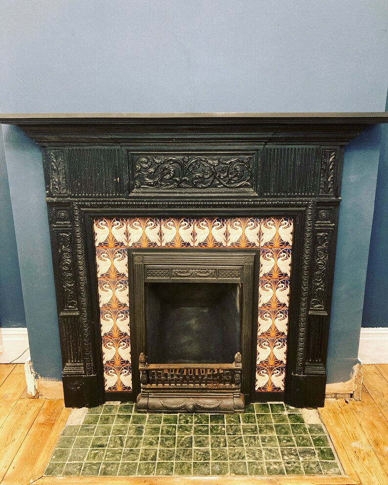 Repro Art Nouveau Ceramic Tile Birds Good as Fireplace Tiles - Etsy UK