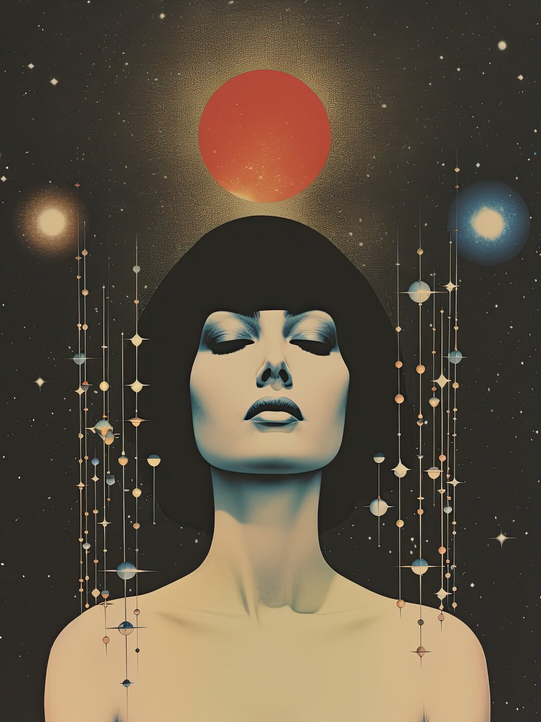 Surreal Digital Download Art Print Of Young Woman Stunning Wall Décor Etsy