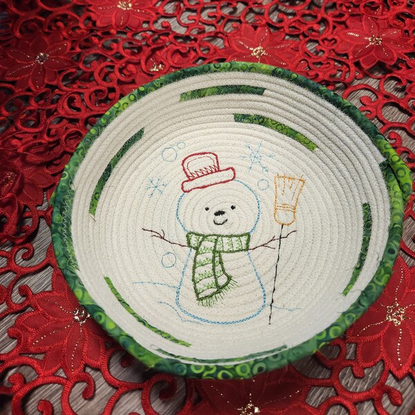 Embroidered Rope Baskets - Etsy