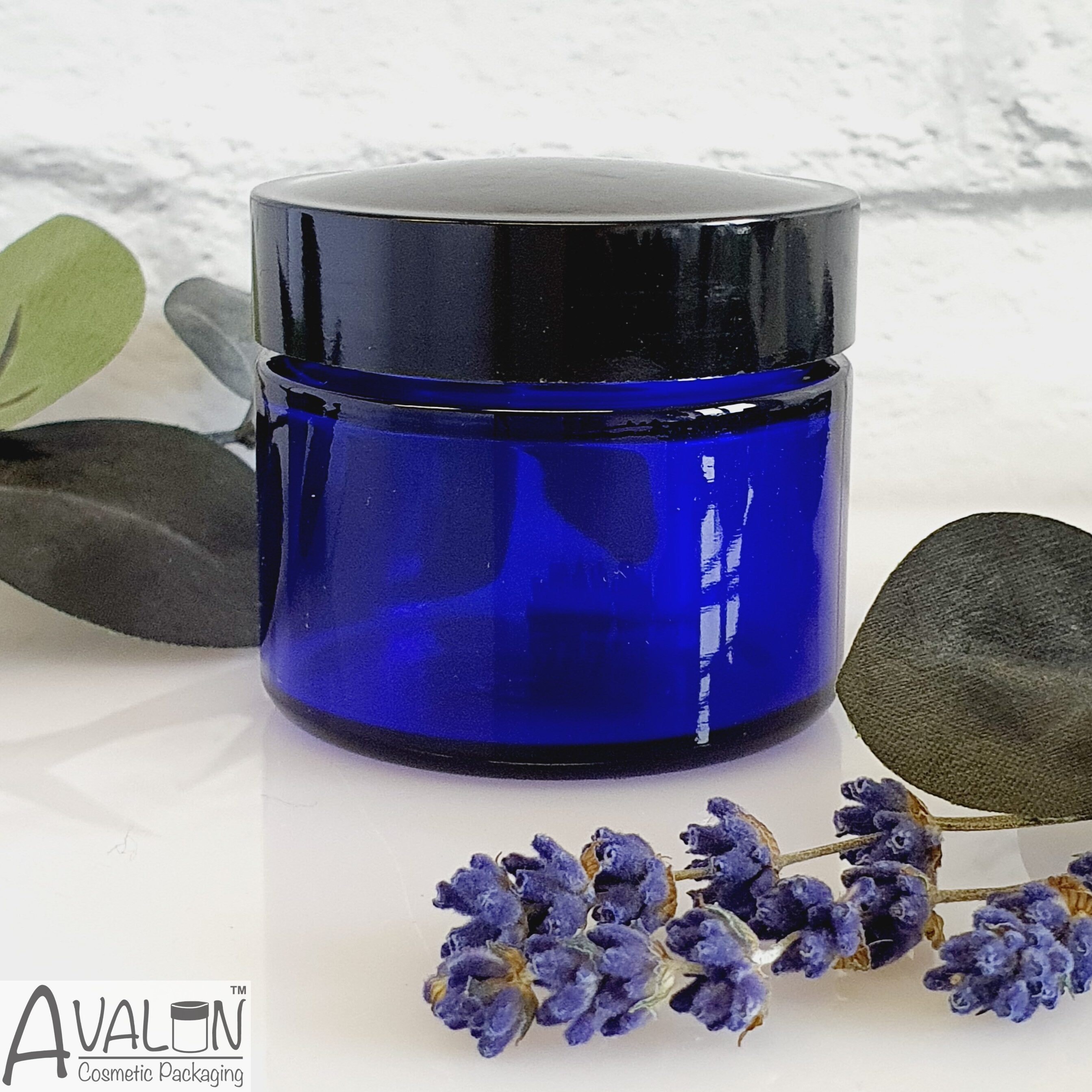 50ml Cobalt Blue Glass Cosmetic Jars 2oz Superb Quality - Etsy UK