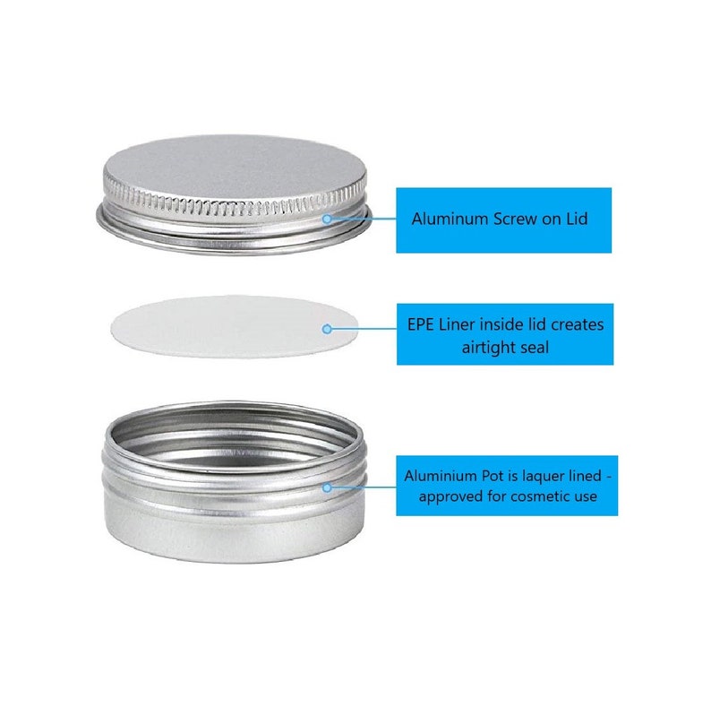 Small Round Metal Storage Tins 15ml / Travel Tins / Refillable ...