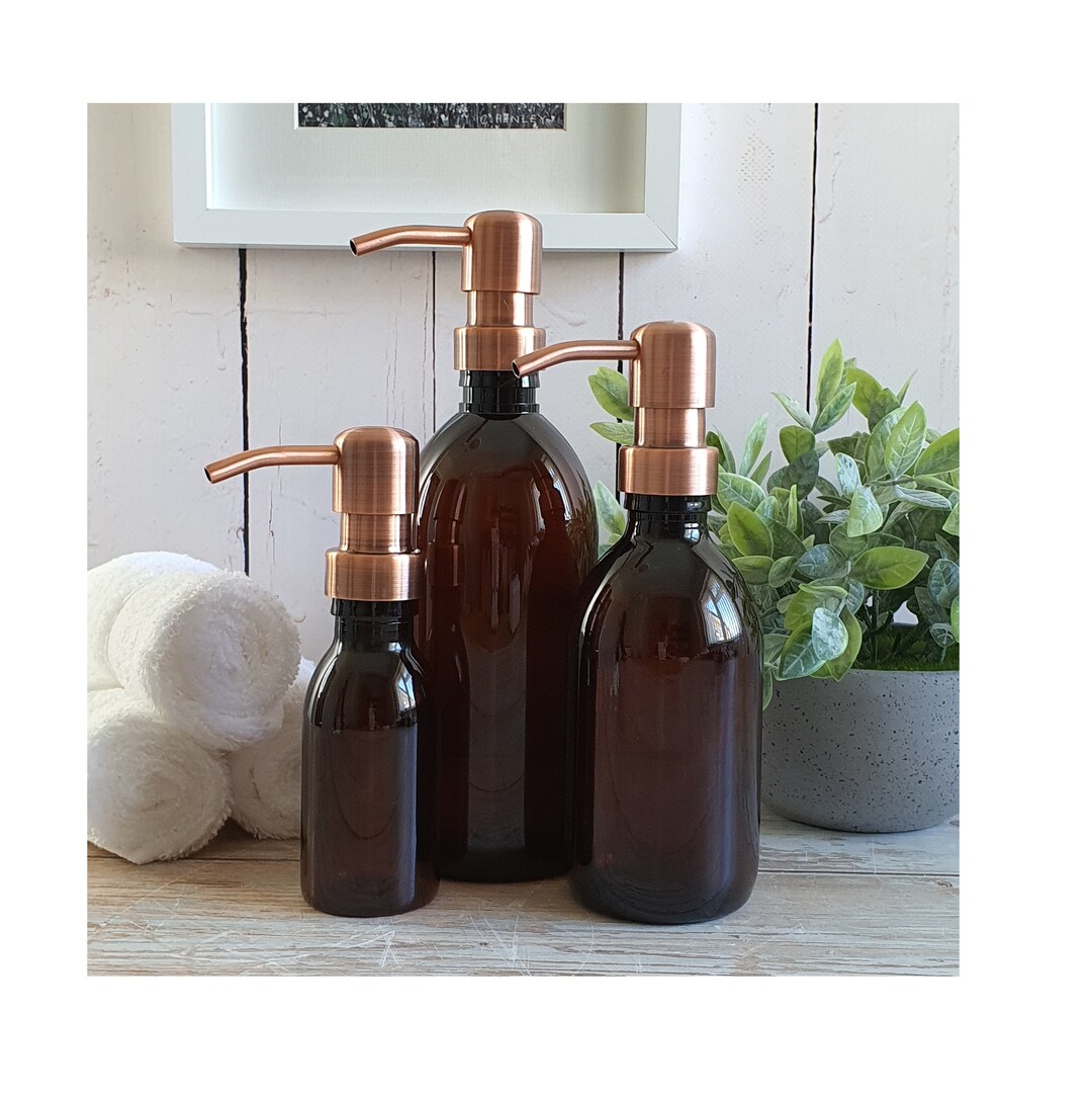 Refillable Brown Plastic Bottles Soap Dispenser - Lightweight - Vintage ...
