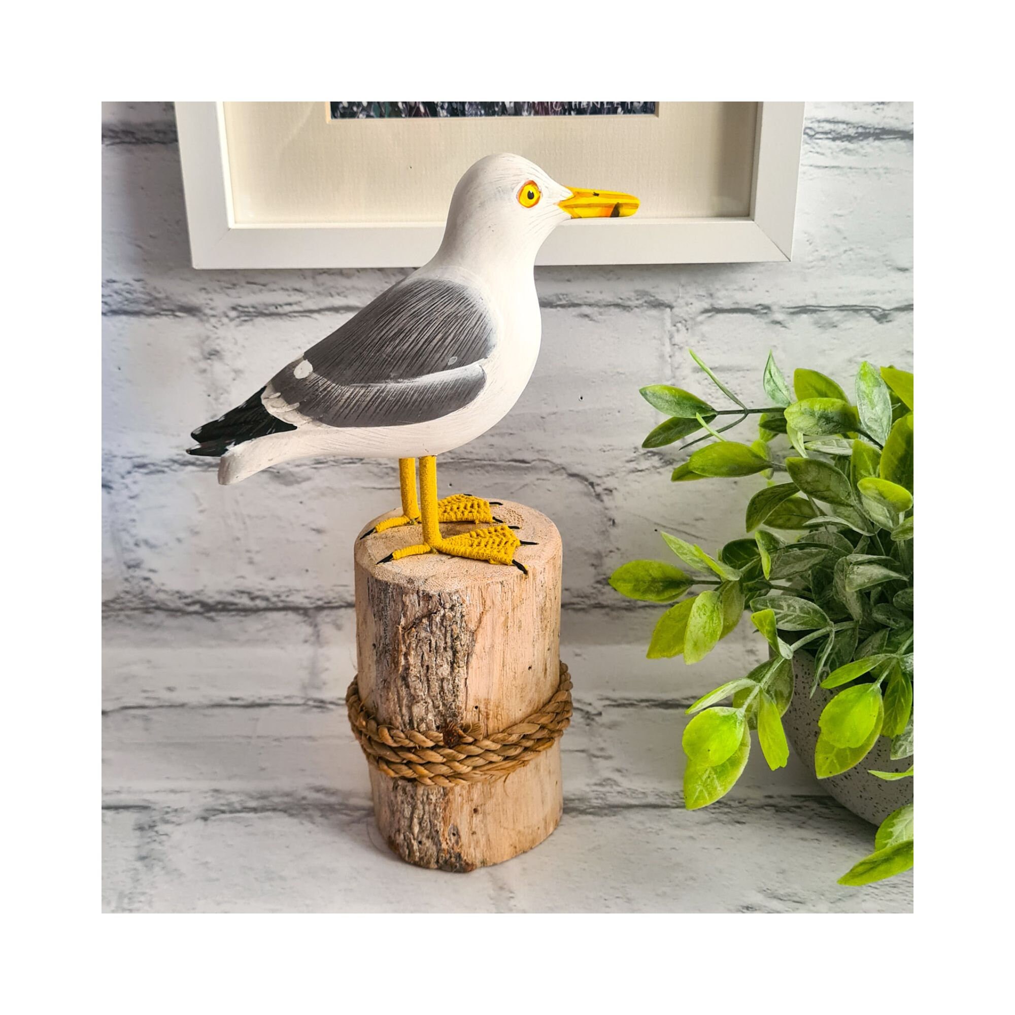 Wooden Sea Bird SEAGULL ON POST / Hand Carved Fairtrade - Etsy UK
