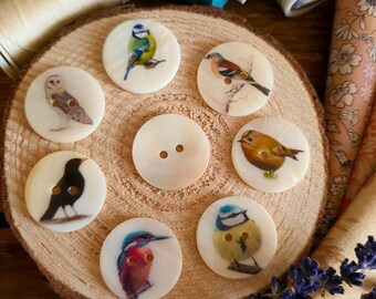Bird Sewing Buttons - Etsy