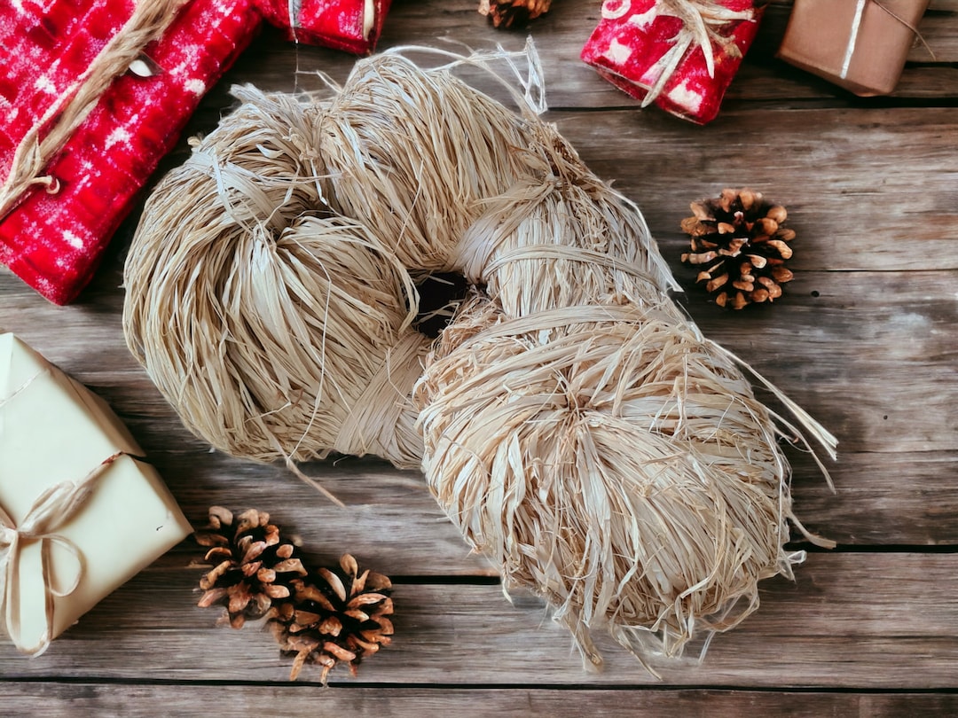 1kg Natural Raffia Ribbon Bundle | Eco Gift Wrapping | Craft, Floristry ...