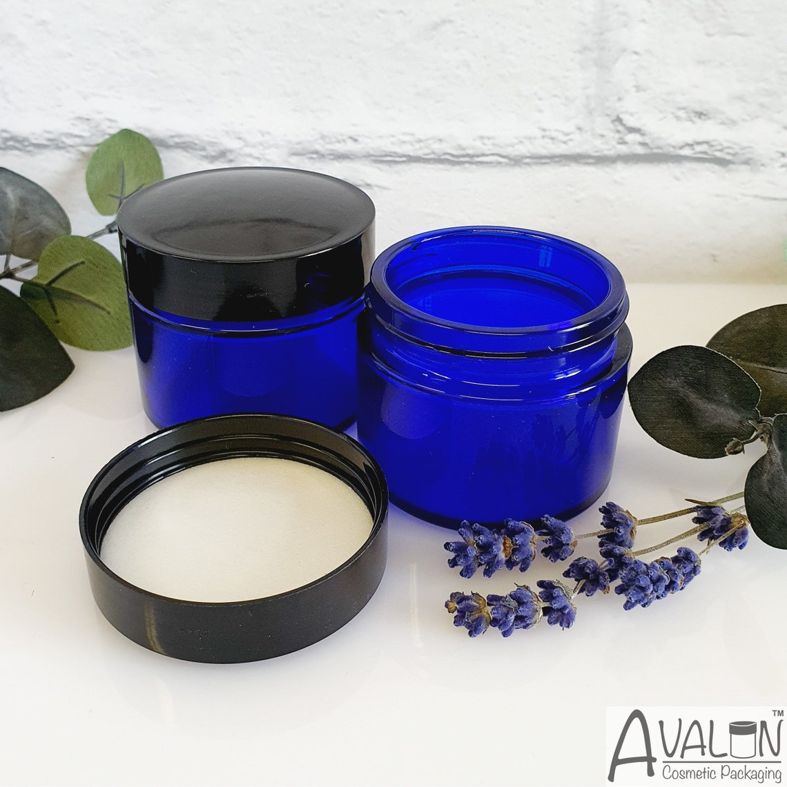 50ml Cobalt Blue Glass Cosmetic Jars 2oz Superb Quality - Etsy UK