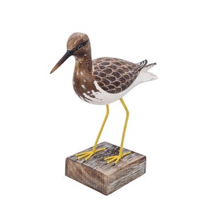 Wooden SANDPIPER Hand Carved Ornament, Hand Carved Fair Trade Figurine ...