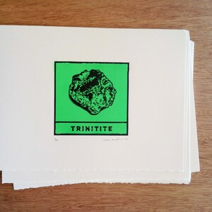 Trinitite Linocut Print, With 3 Options - Etsy