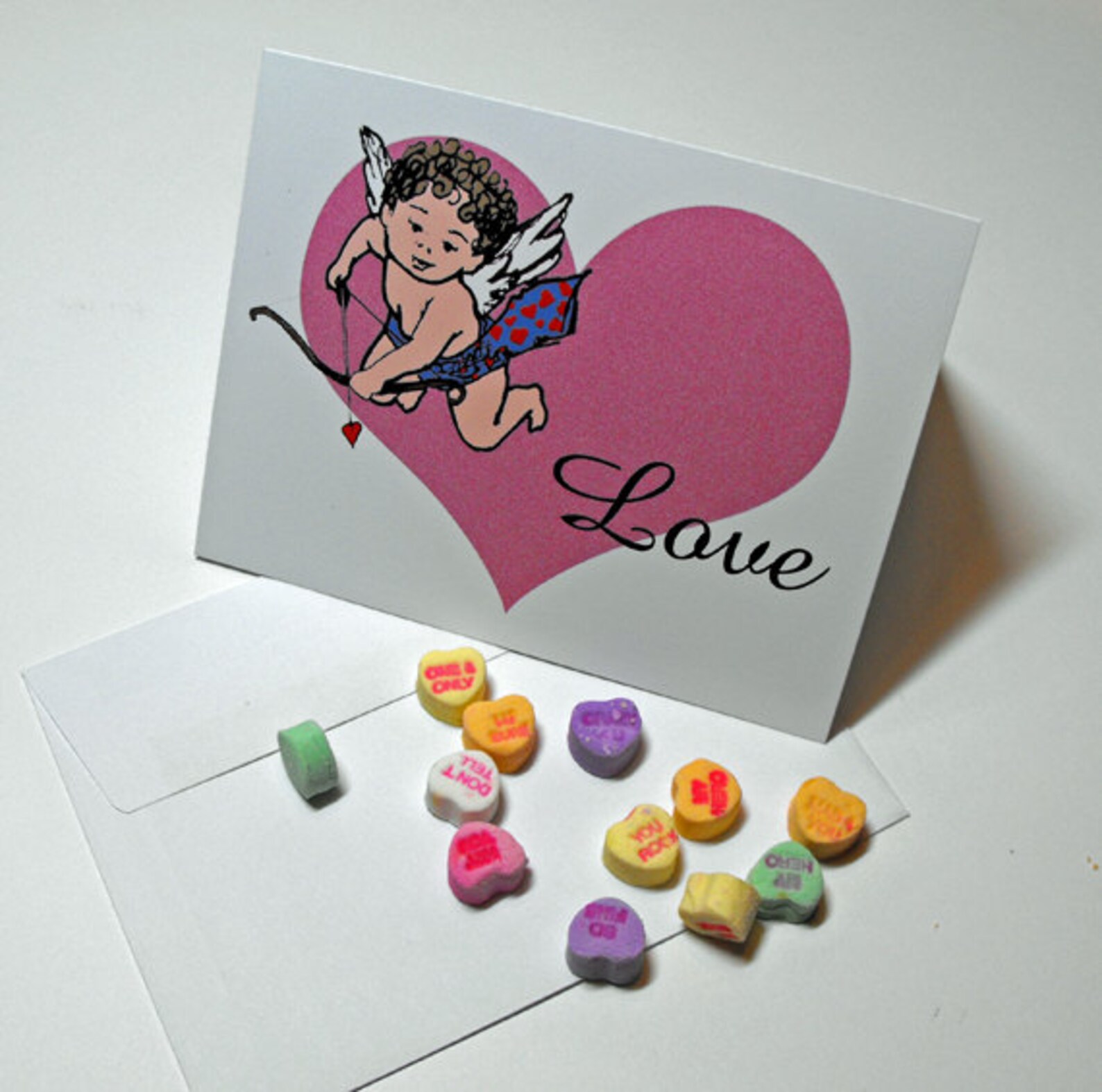Cupid Love Note Card Valentine's Day Love Note Vintage - Etsy