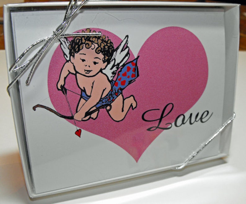 Cupid Love Note Card Valentine's Day Love Note Vintage - Etsy