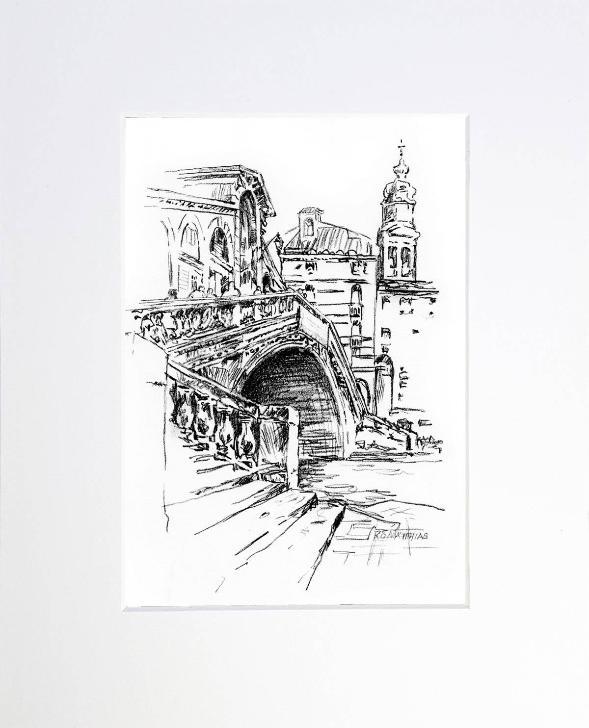 Italian / Drawings / Set of Four / Prints / Illustration / Pen and Ink ...