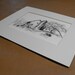 Farm Pen and Ink Drawing Illustration Print in Black and White - Etsy