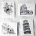 Italian Drawings / Set of Eight / Blank Greeting Cards / Note Cards ...