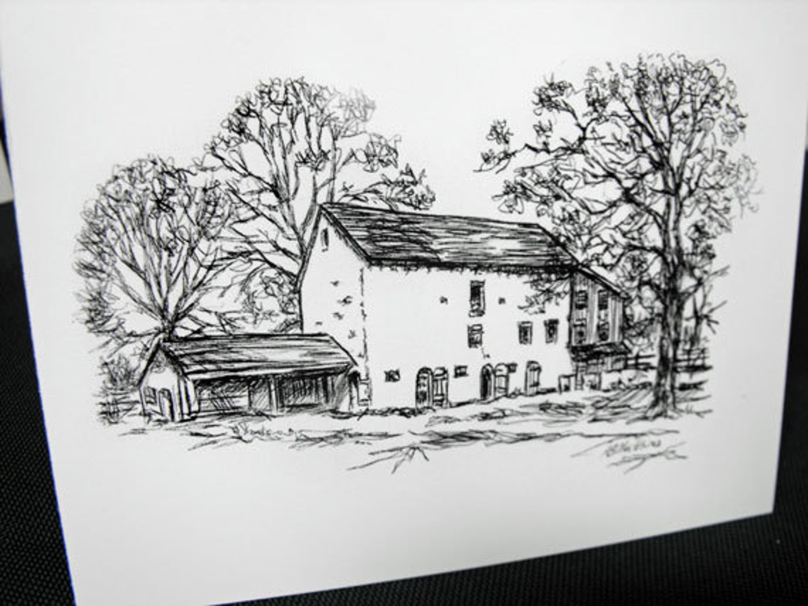 Multipack Pen and Ink Drawing Note Cards Thank You Cards, Wedding ...