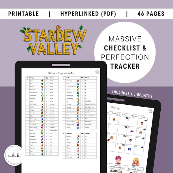 Stardew Valley Checklists - Etsy UK