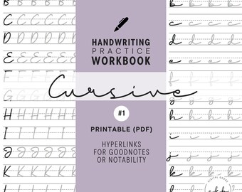 Cursive Practice Printable - Etsy