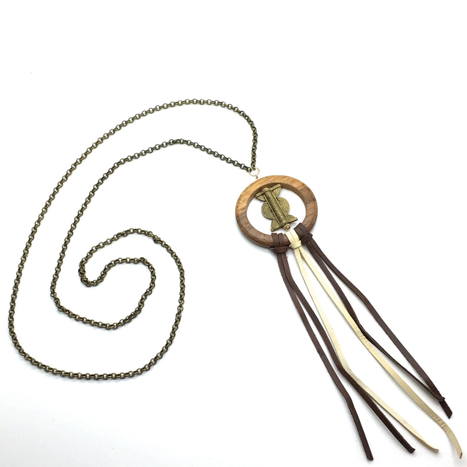Native American,long Necklace,tassel Necklace,trends,bronze,chain ...