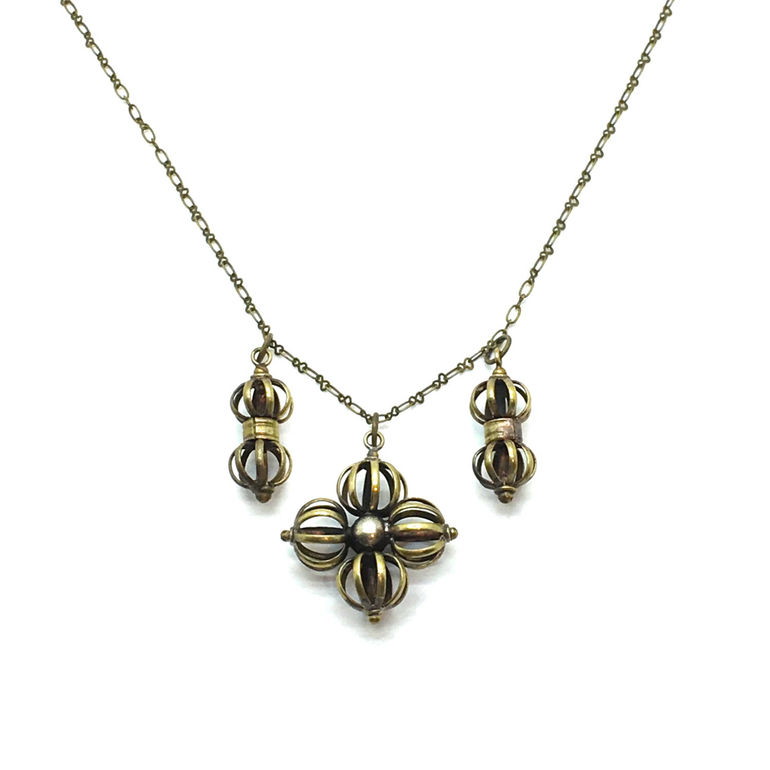 Balance,pendant Necklace,bronze,choker,flower,chain,gift for Her,metal ...