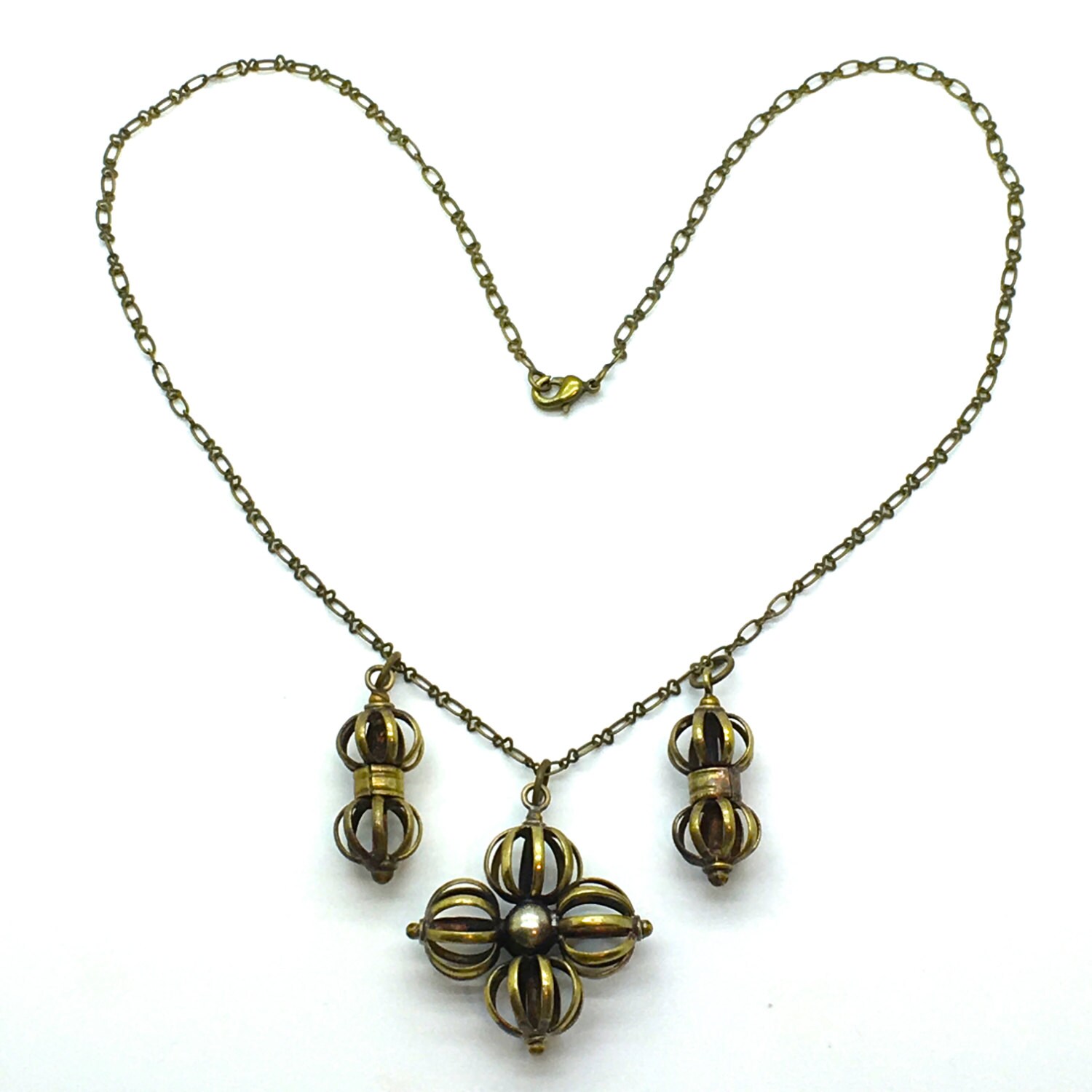 Balance,pendant Necklace,bronze,choker,flower,chain,gift for Her,metal ...