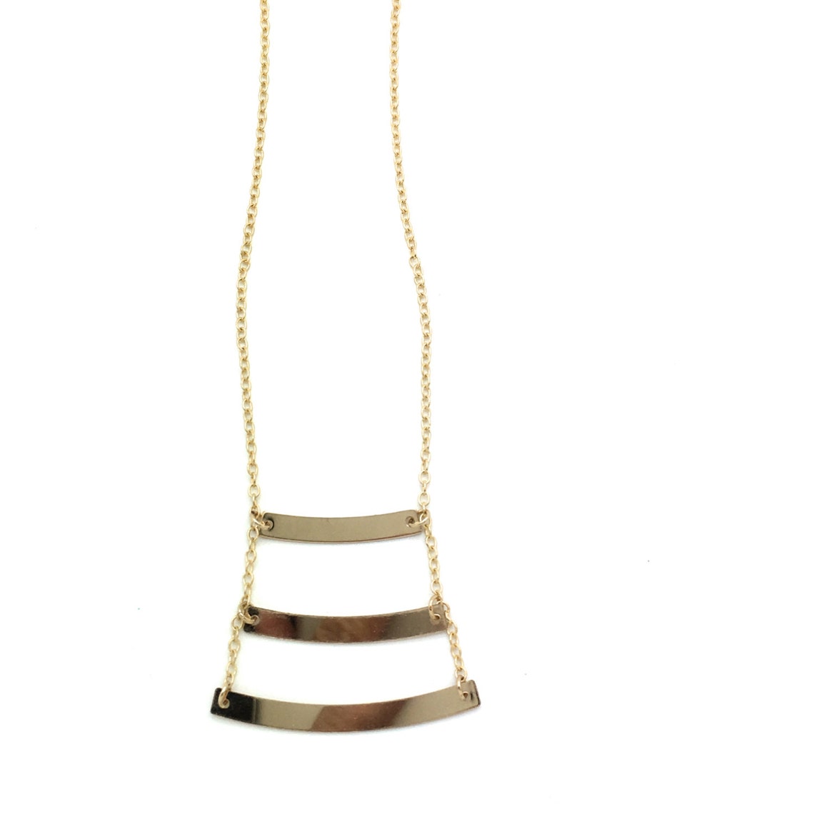 Golden Steps,bar Necklace,choker Necklace,gold,chain Necklace,simple ...