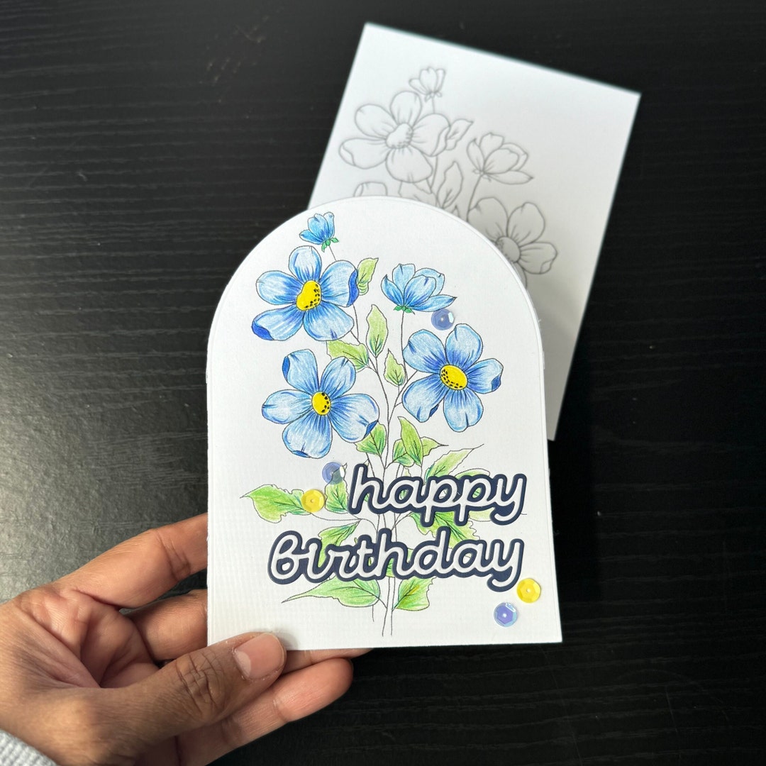Digital Stamps - Floral Whimsy, Floral Digi Stamp, Card Making ...