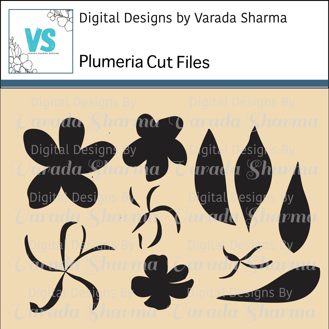 Digital Cut Files - Plumeria - Etsy