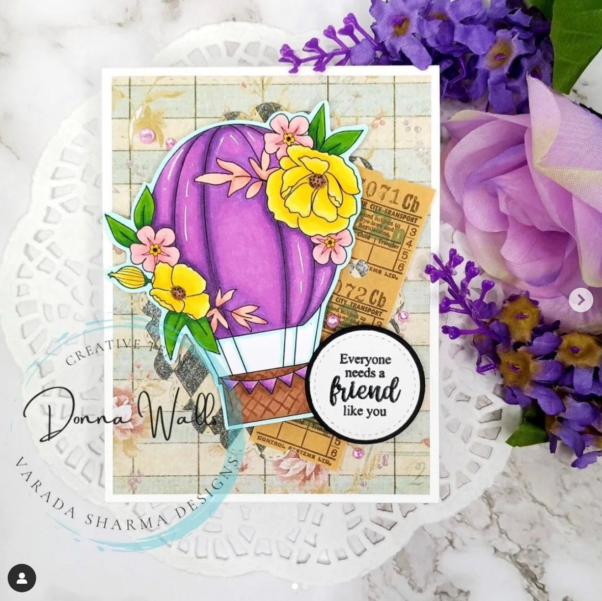 Digital Stamps - Balloons With Flowers, Balloon Digital Image, Digi ...