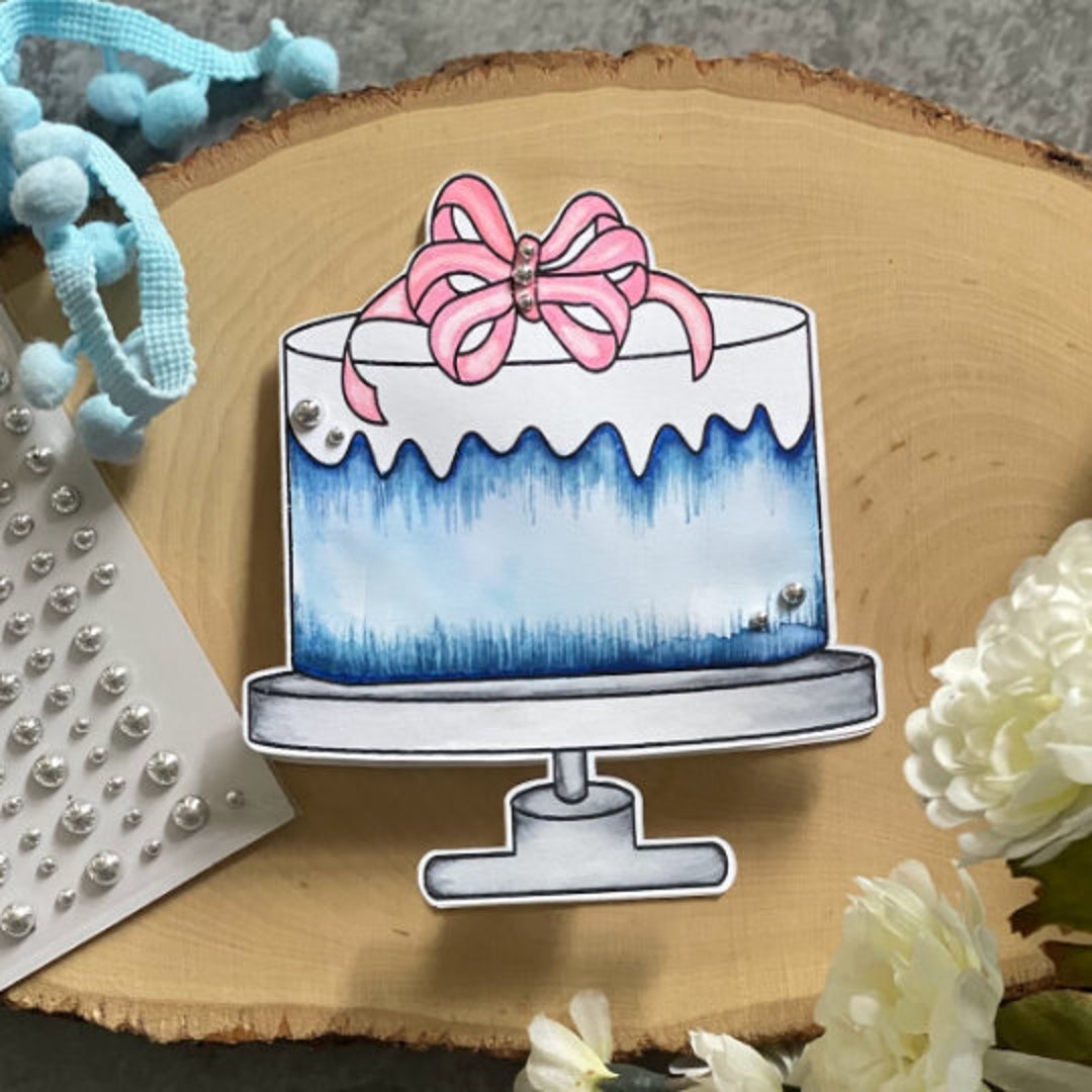 Digital Stamps - Your Special Day, Cake Digital Image, Digi Stamp ...