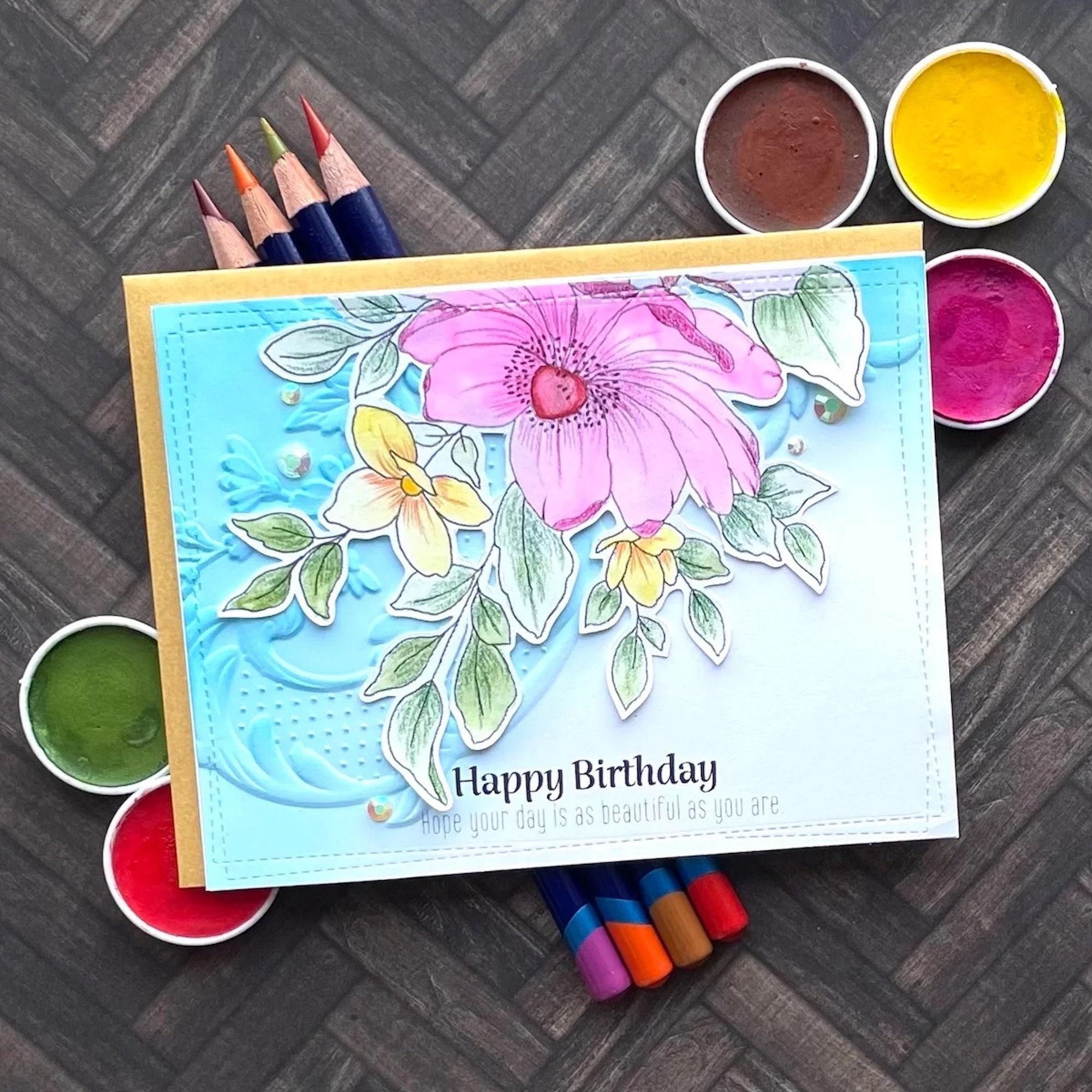 Digital Stamps - Blissful, Floral Digi Stamp, Card Making, Scrapbooking ...