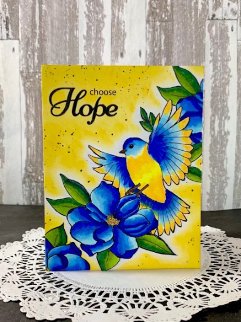 Digital Stamps - Free to Be, Bird and Flower Digital Image, Digi Stamp ...