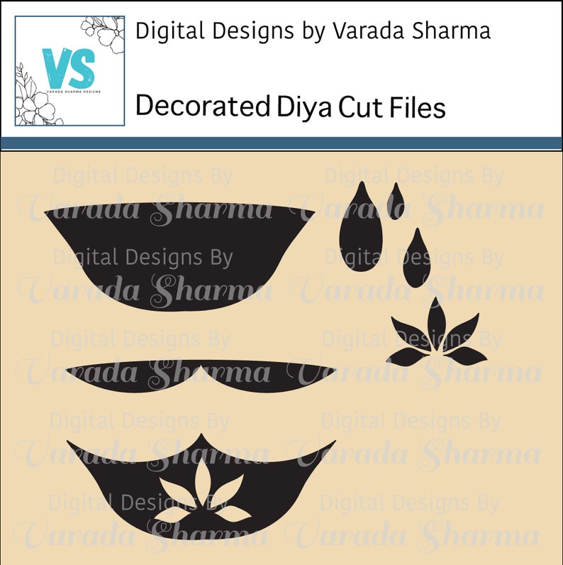 Digital Cut Files - Decorated Diya - Etsy