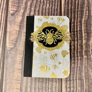 Set of 6 Bee Notepads, Mini Notepads, Note Pads, Purse Notepads, Mini Notebooks, Notebook, Bee ...
