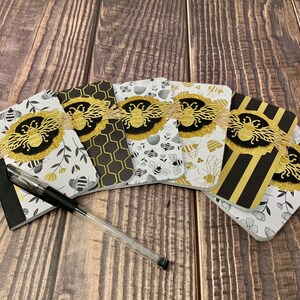 Set of 6 Bee Notepads, Mini Notepads, Note Pads, Purse Notepads, Mini ...