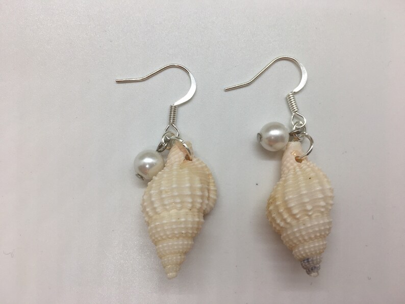 Shell Earrings Beach Earrings Ocean Earrings White Shells | Etsy
