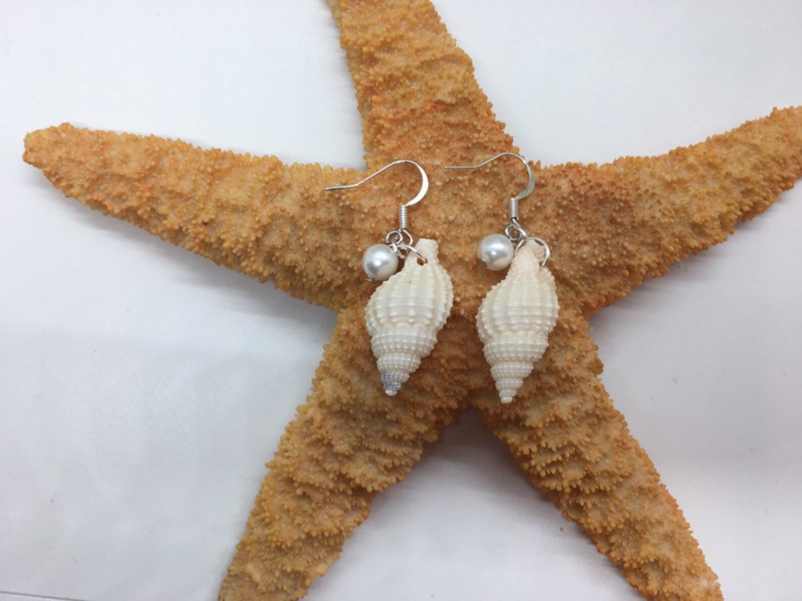 Shell Earrings Beach Earrings Ocean Earrings White Shells | Etsy